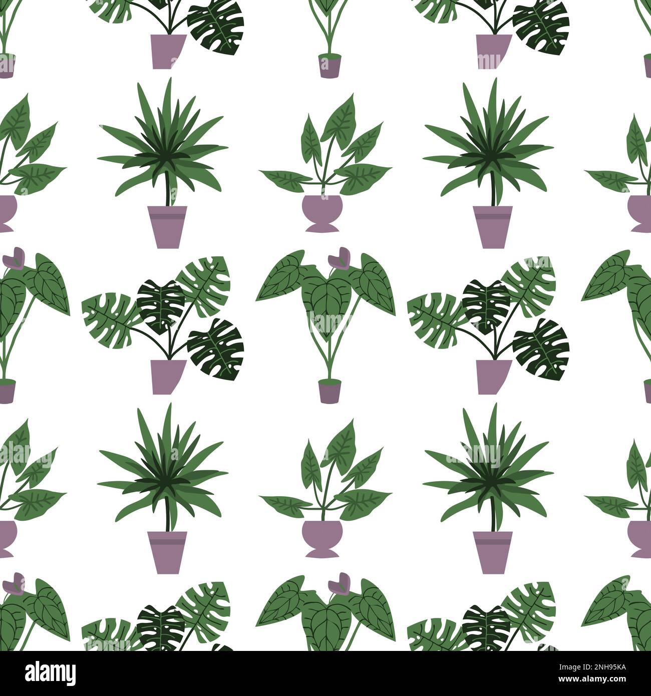 Repeating pattern of stylized plants hi-res stock photography and ...