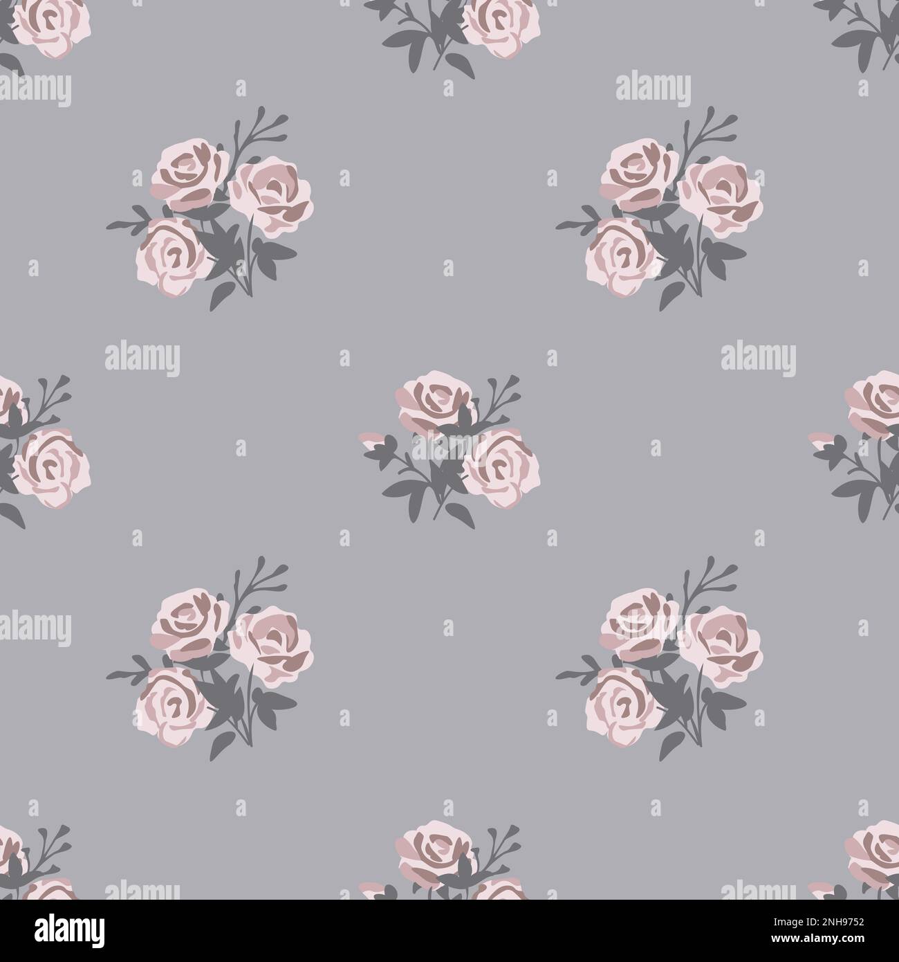 Simple pink flowers pastel Stock Vector Images - Alamy