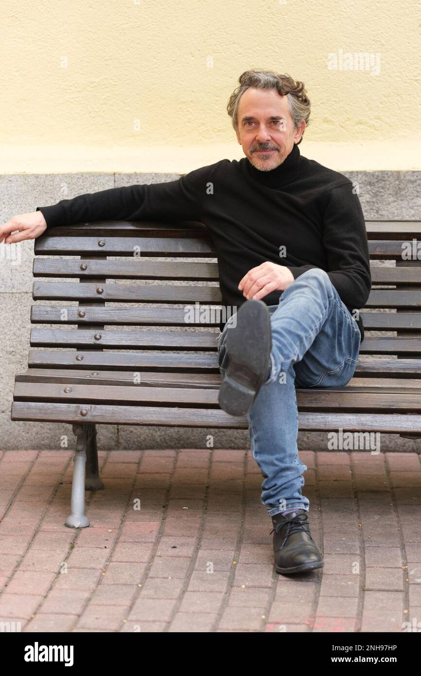 Madrid, Spain. 21st Feb, 2023. Actor Pere Ponce, seen posing for photos ...