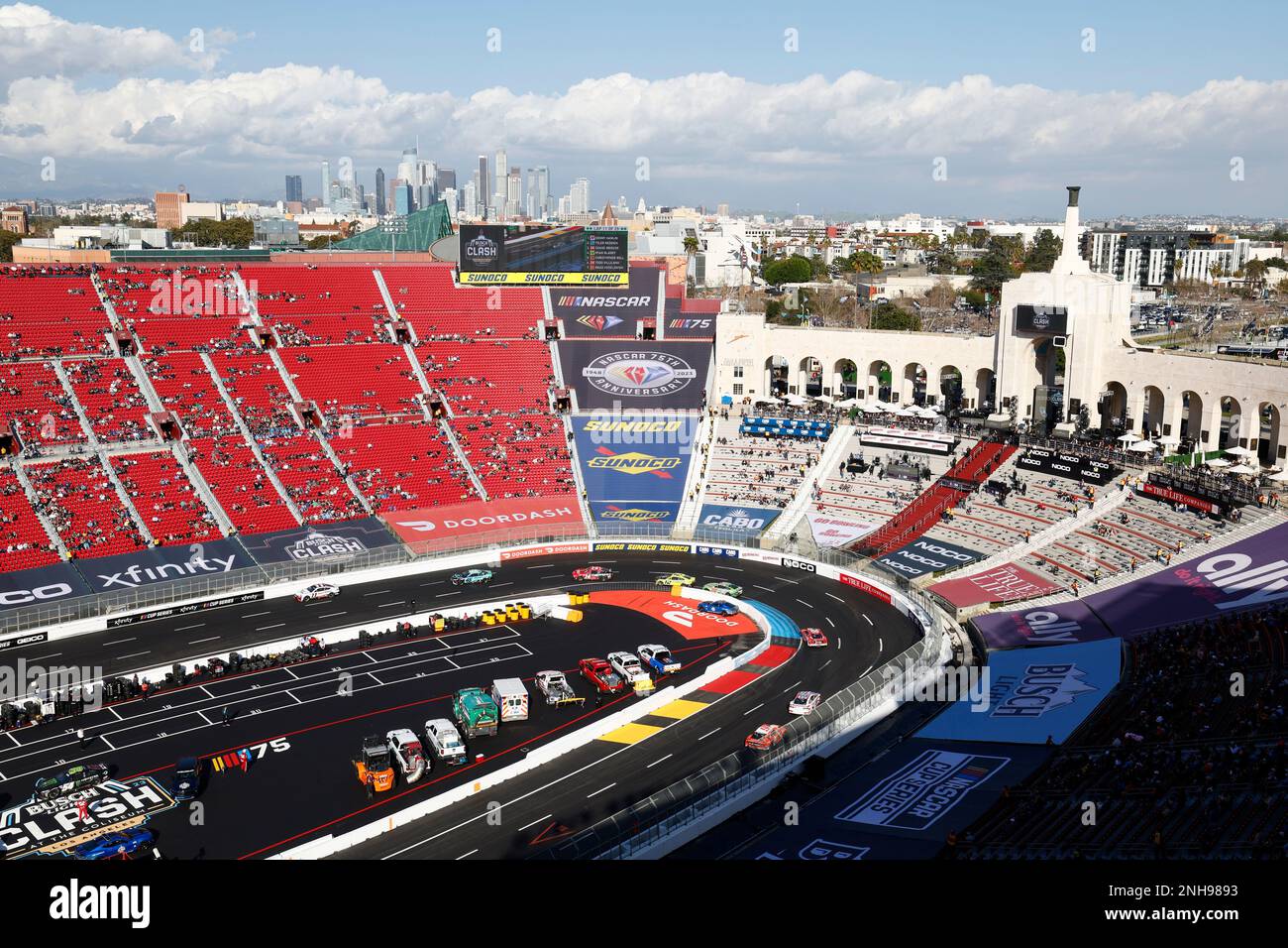 LOS ANGELES, CA - FEBRUARY 05: A general view of racing during heat ...