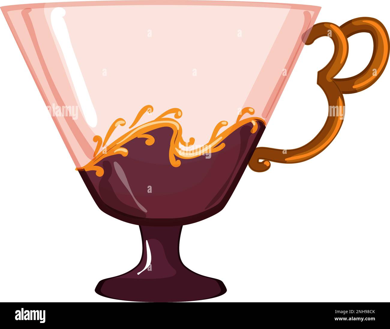 mug vintage cup cartoon vector illustration sign Stock Vector Image ...