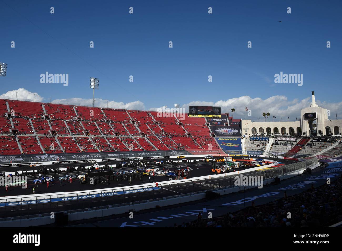 LOS ANGELES, CA - FEBRUARY 05: A general view of the track and stadium ...