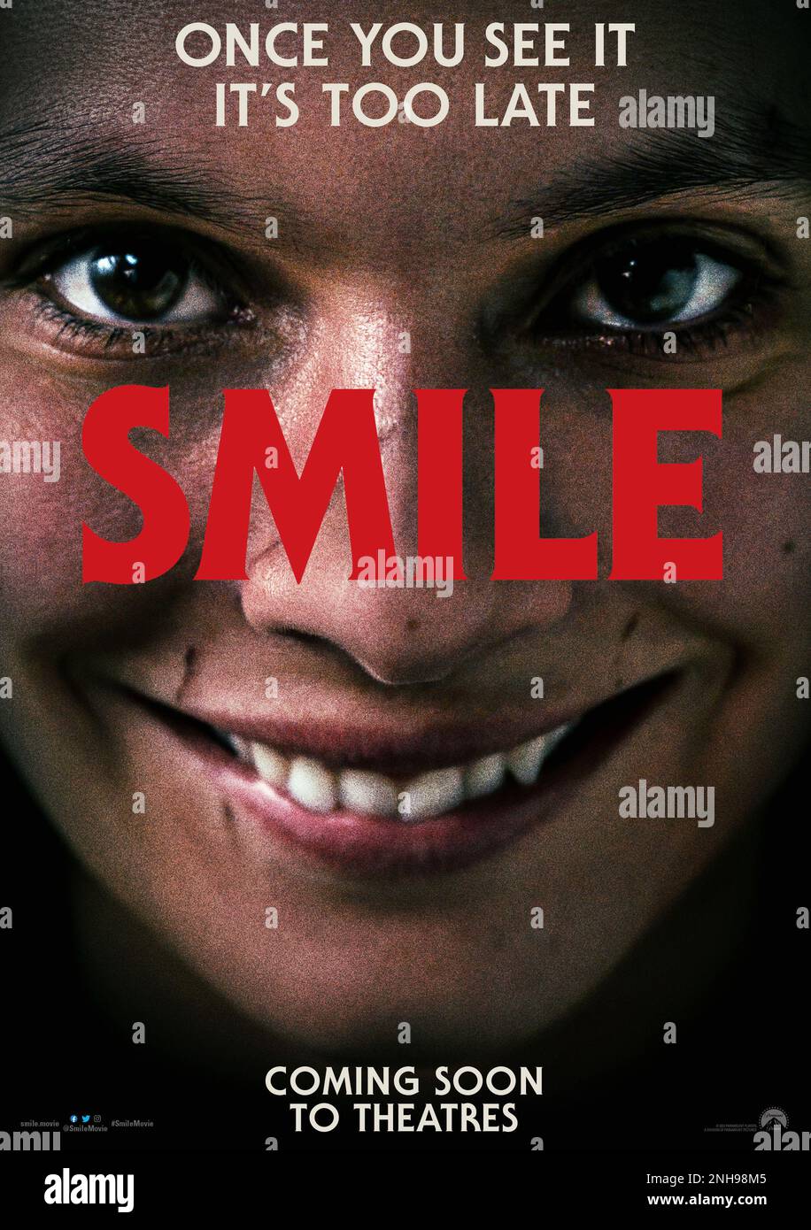Smile poster Caitlin Stasey Stock Photo - Alamy