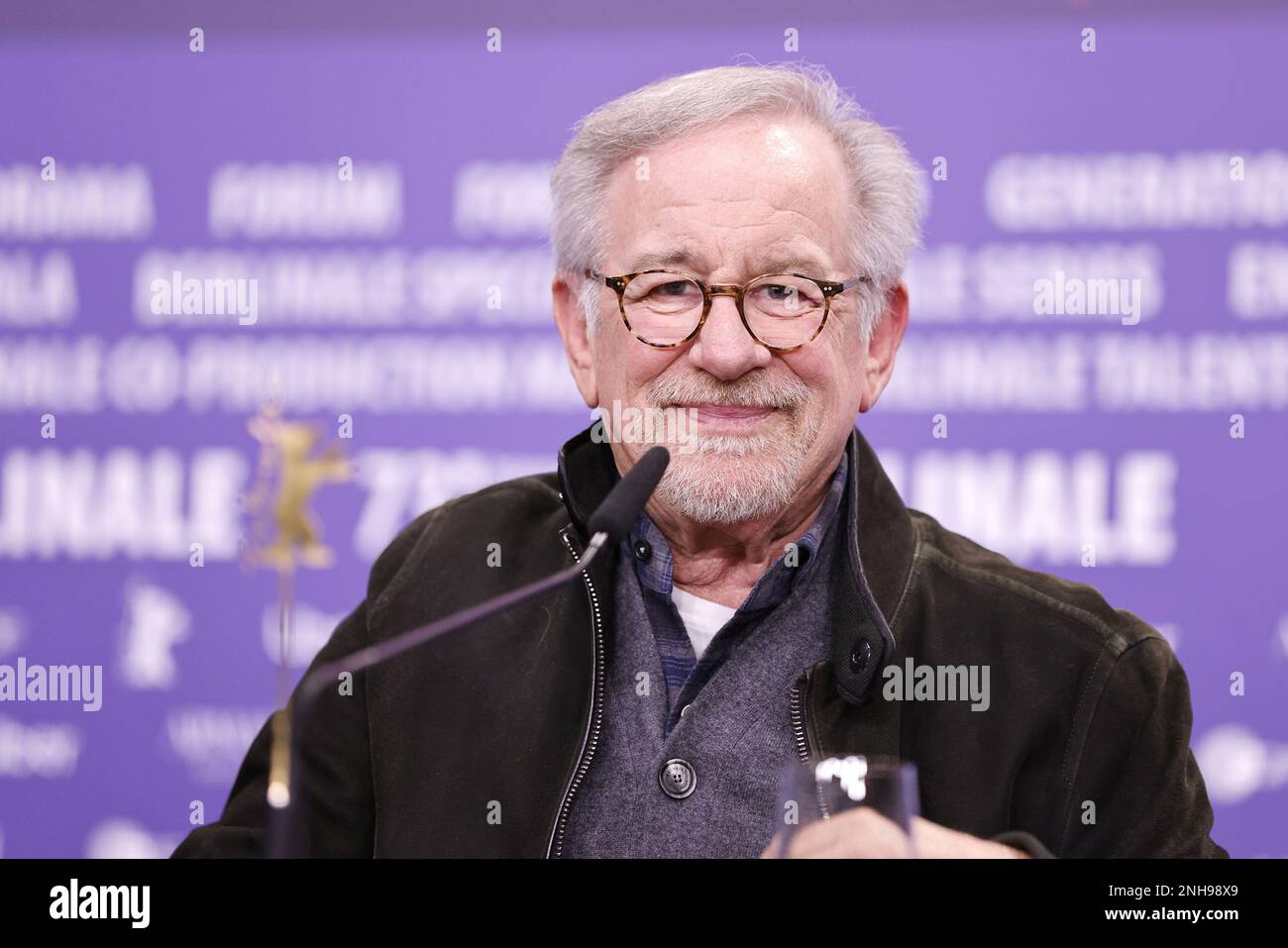 Steven Spielberg speaks on stage at the "The Fabelmans" (Die Fabelmans ...