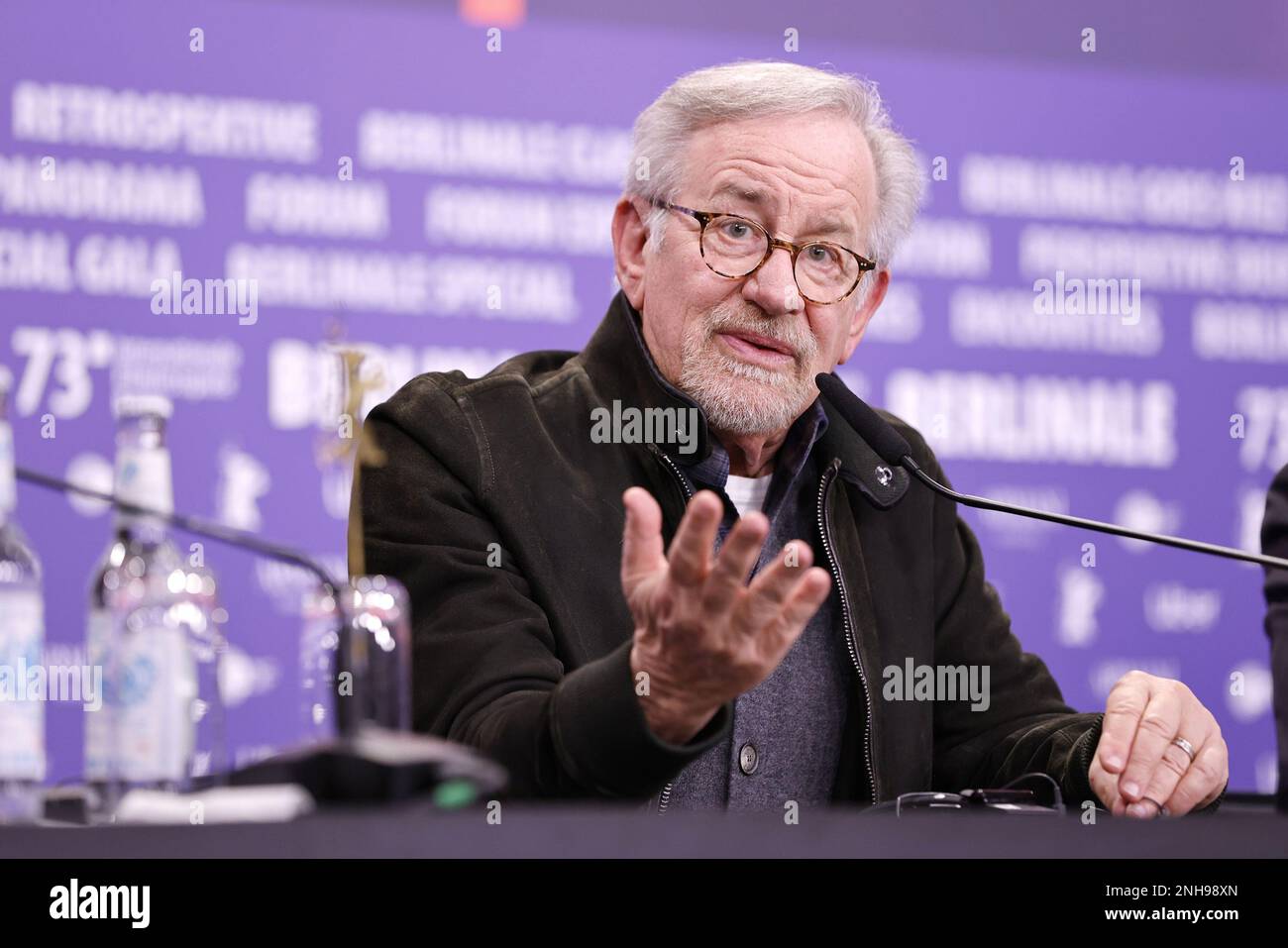 Steven Spielberg speaks on stage at the "The Fabelmans" (Die Fabelmans ...