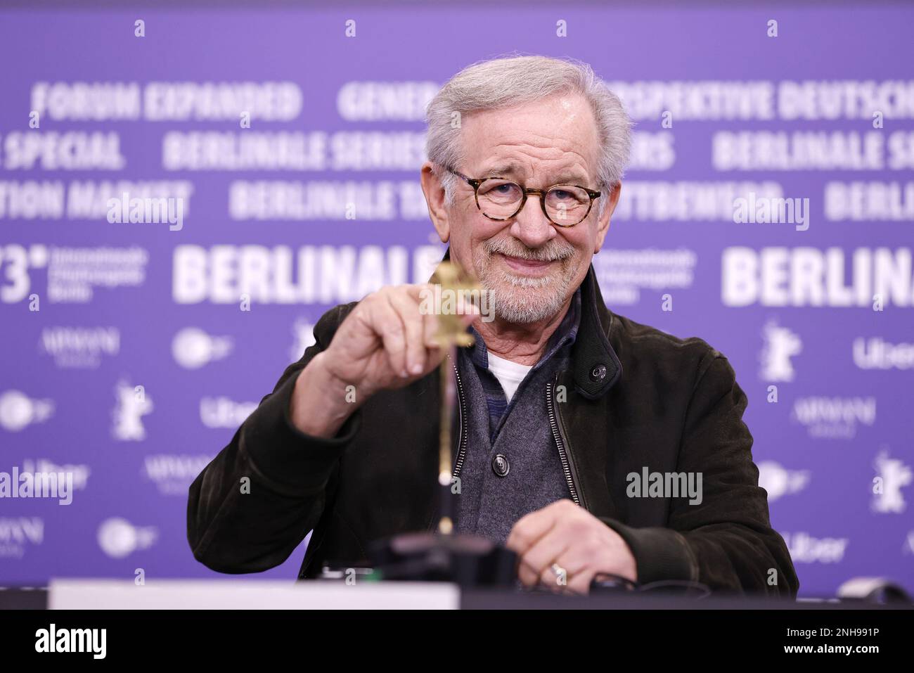 Steven Spielberg speaks on stage at the "The Fabelmans" (Die Fabelmans ...