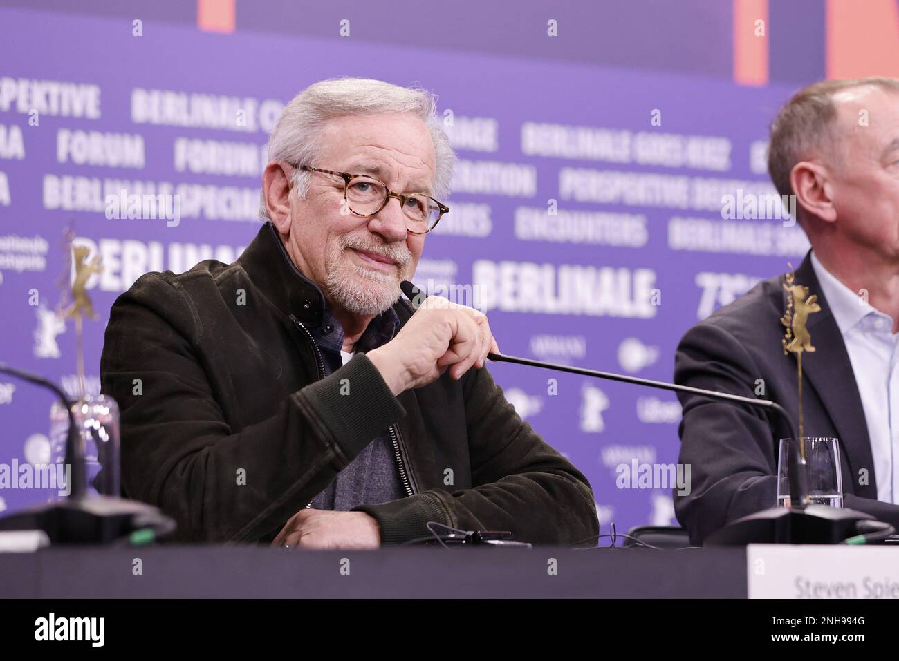 Steven Spielberg speaks on stage at the "The Fabelmans" (Die Fabelmans ...