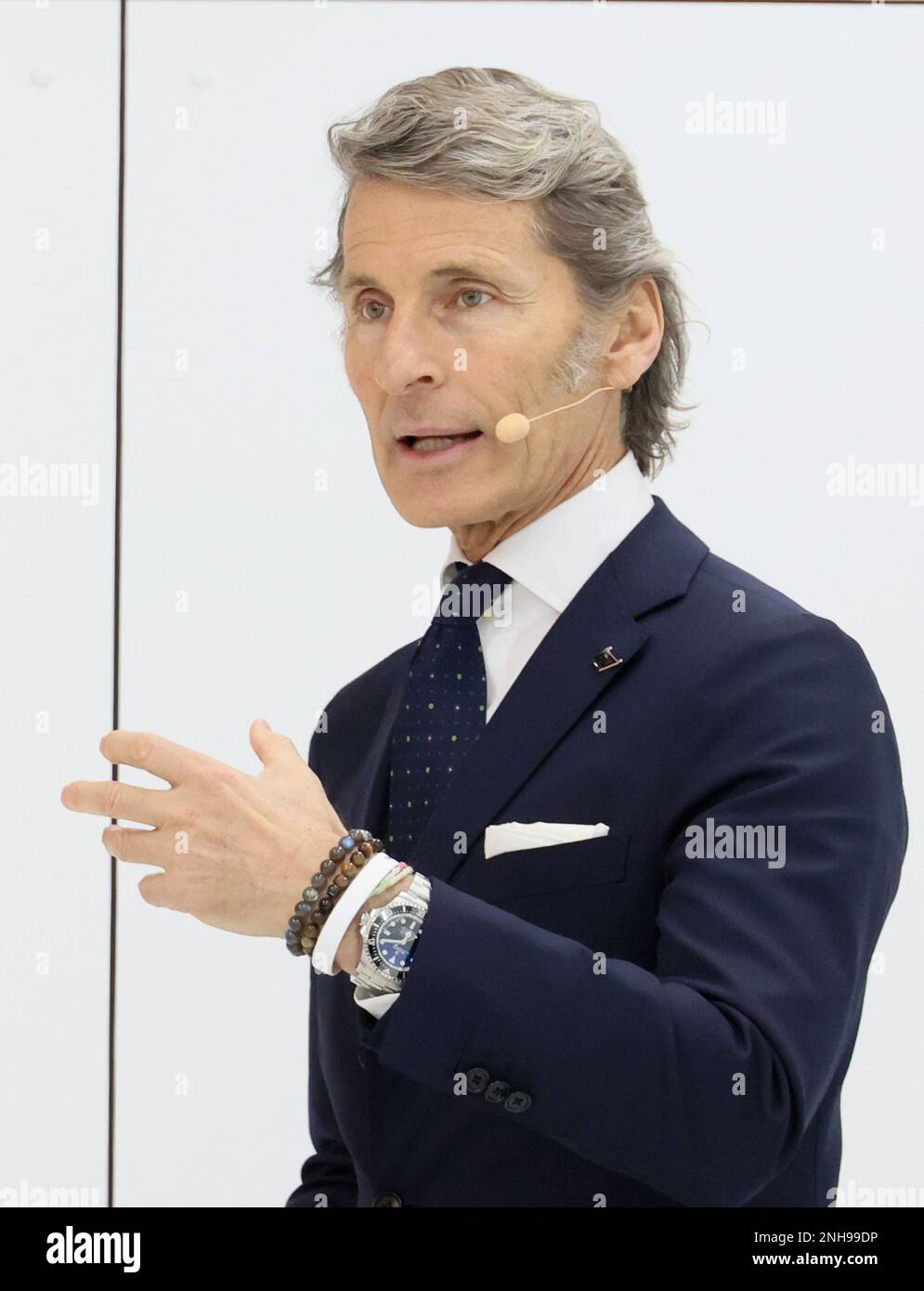 Tokyo, Japan. 21st Feb, 2023. Automobili Lamborghini chairman and CEO ...