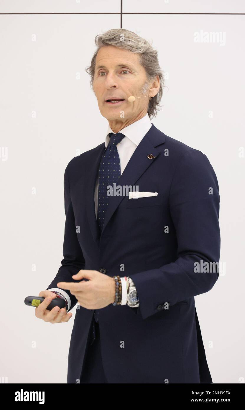 Tokyo, Japan. 21st Feb, 2023. Automobili Lamborghini chairman and CEO ...