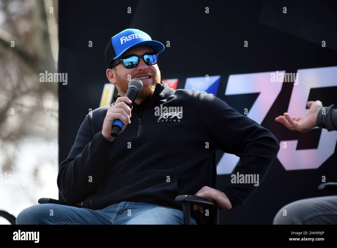 LOS ANGELES, CA - FEBRUARY 05: Chris Buescher (#17 RFK Racing Fastenal ...