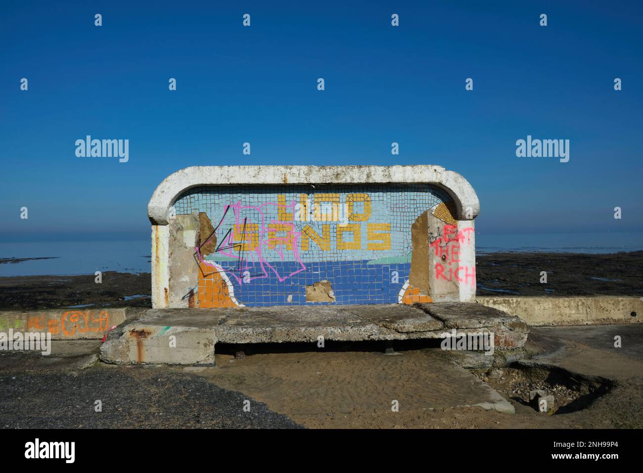 Remains of Margate's historic seafront Lido built in the 1920s in Kent ...
