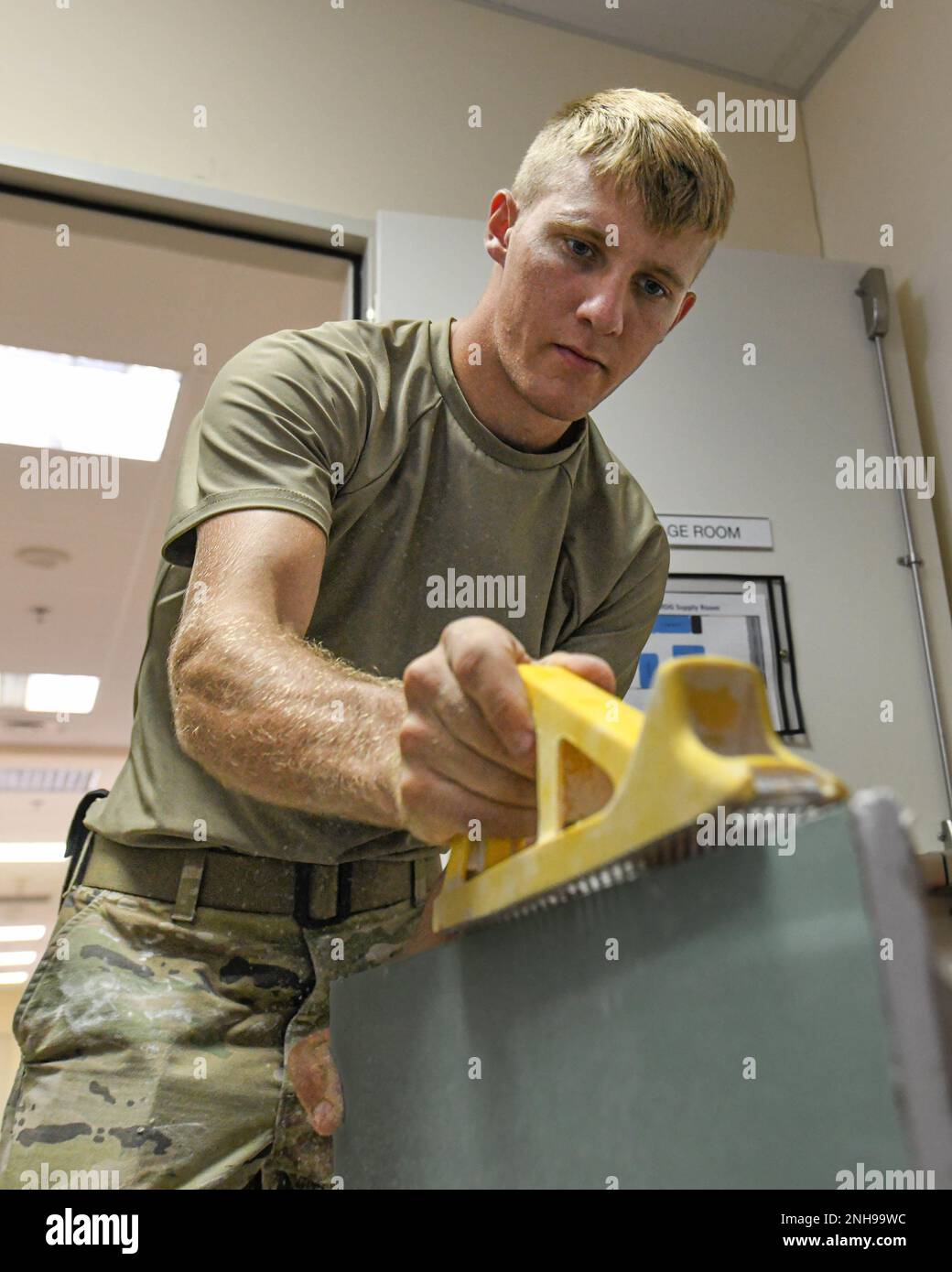Airman 1st Class Daniel Badgley, a structures apprentice assigned to ...