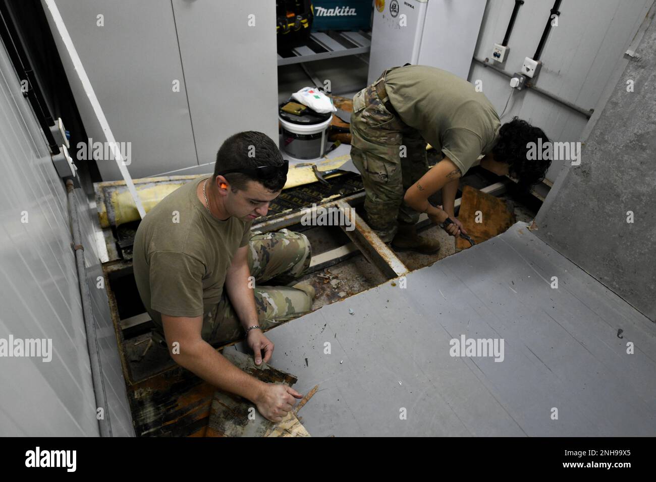 (From left) Staff Sgt. Paxton Paillot and Airman 1st Class Laura Garza ...
