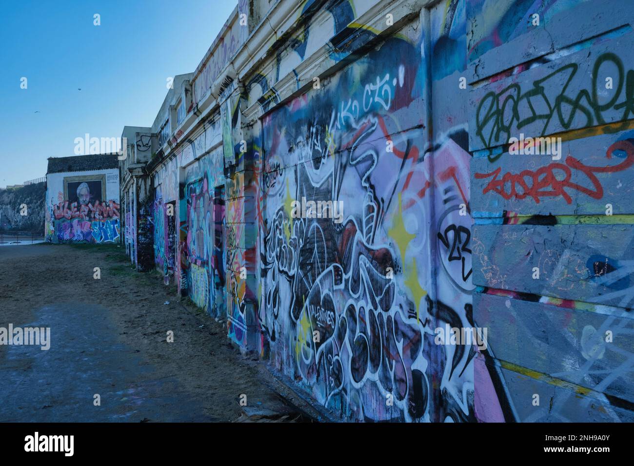 Remains of Margate's historic seafront Lido built in the 1920s in Kent ...