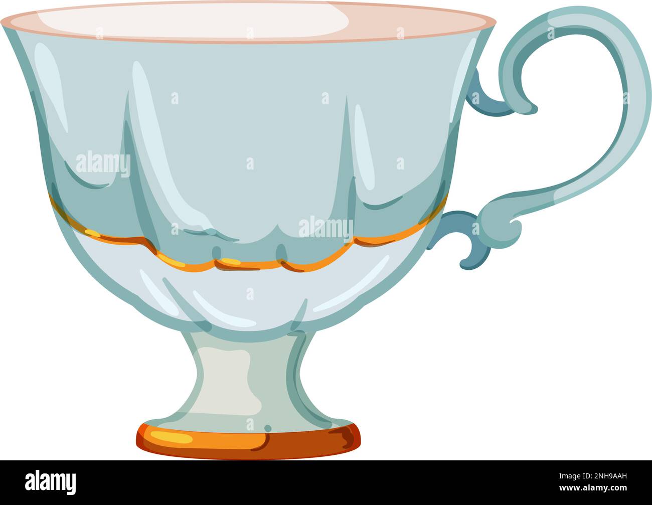 table vintage cup cartoon vector illustration sign Stock Vector Image ...