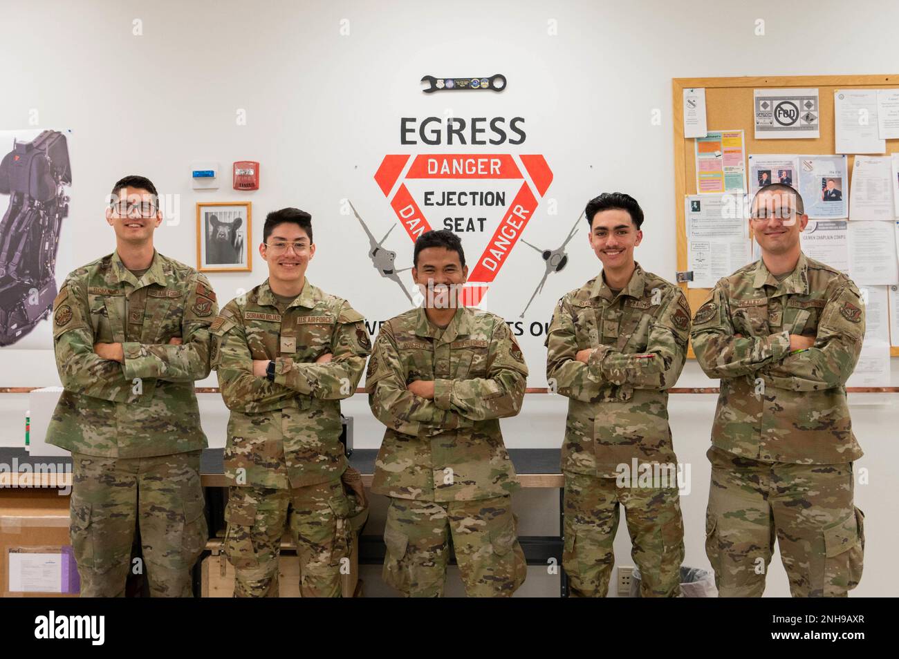 U.S. Airmen assigned to the 354th Maintenance Squadron Aircrew Egress ...