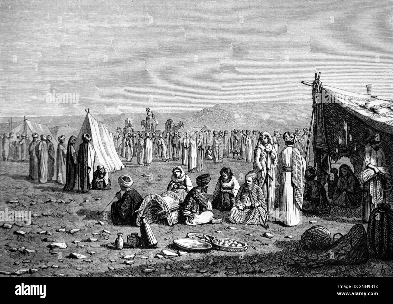 Encampment of Greek Pilgrims, Ottoman Greeks, on Pilgrimage to ...