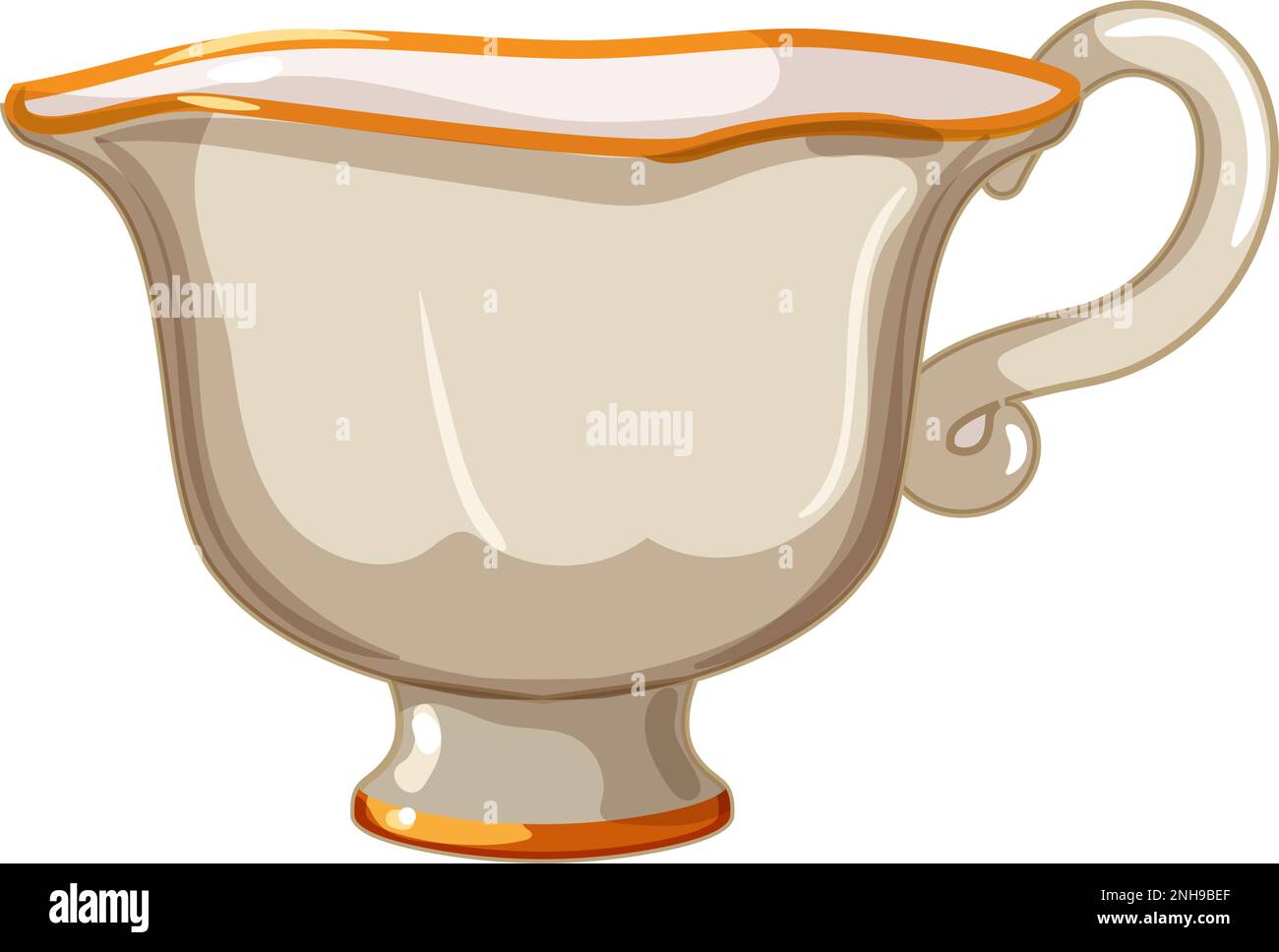 white vintage cup cartoon vector illustration sign Stock Vector Image ...