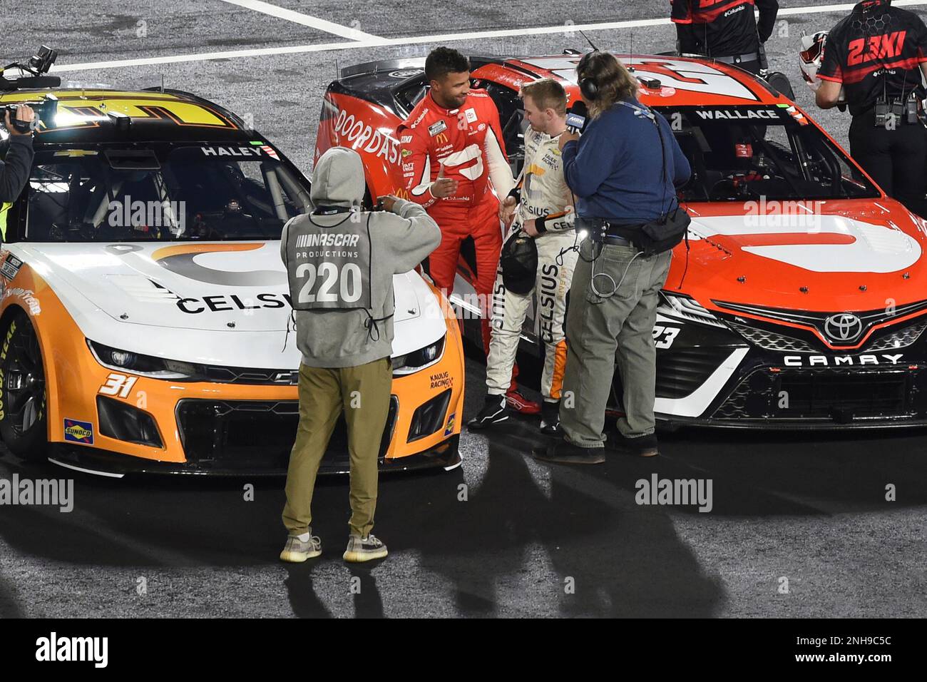 LOS ANGELES, CA - FEBRUARY 04: Bubba Wallace (#23 23XI Racing DoorDash ...