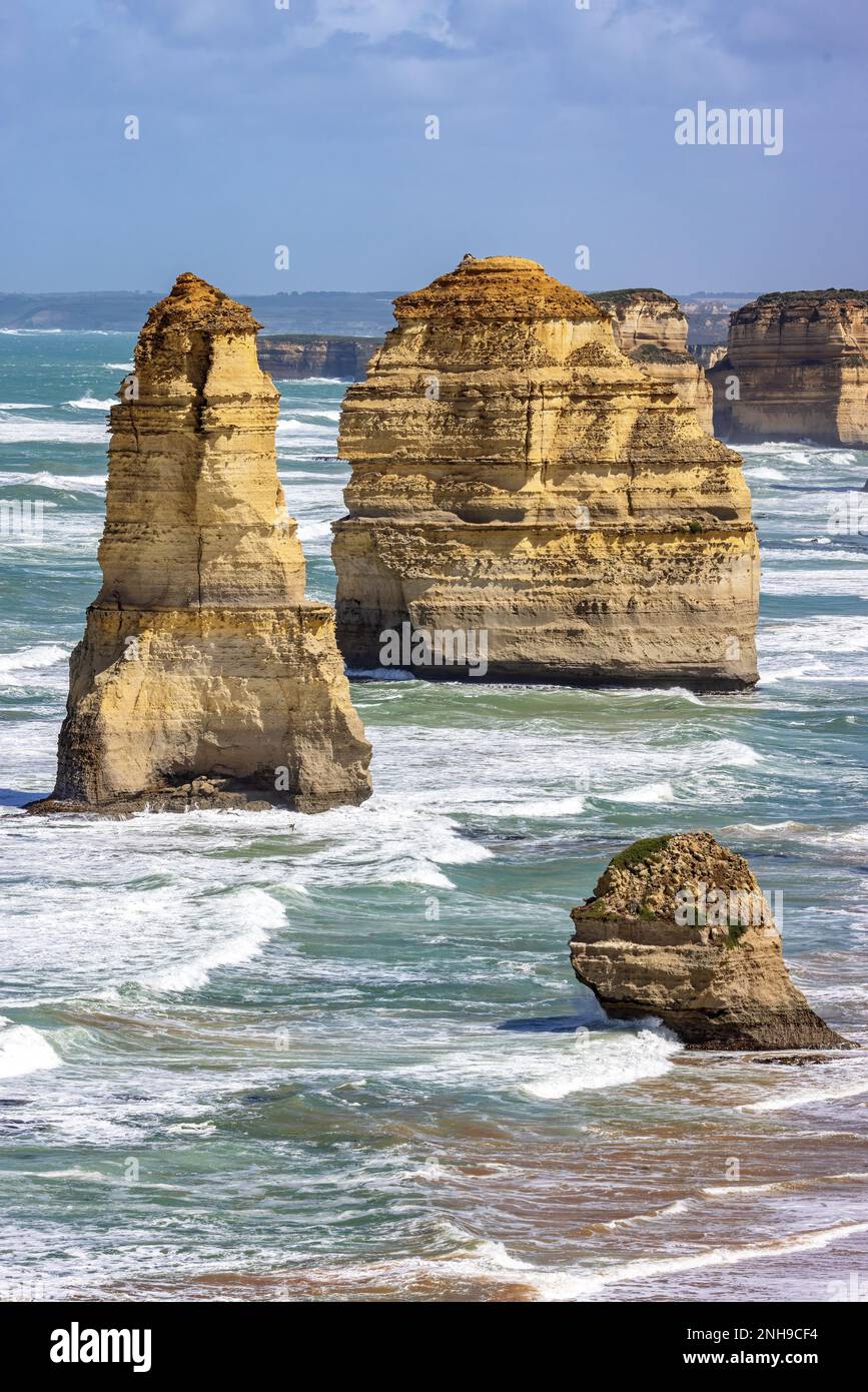 Seascape of the Twelve Apostles on the Great Ocean Road, Australia ...