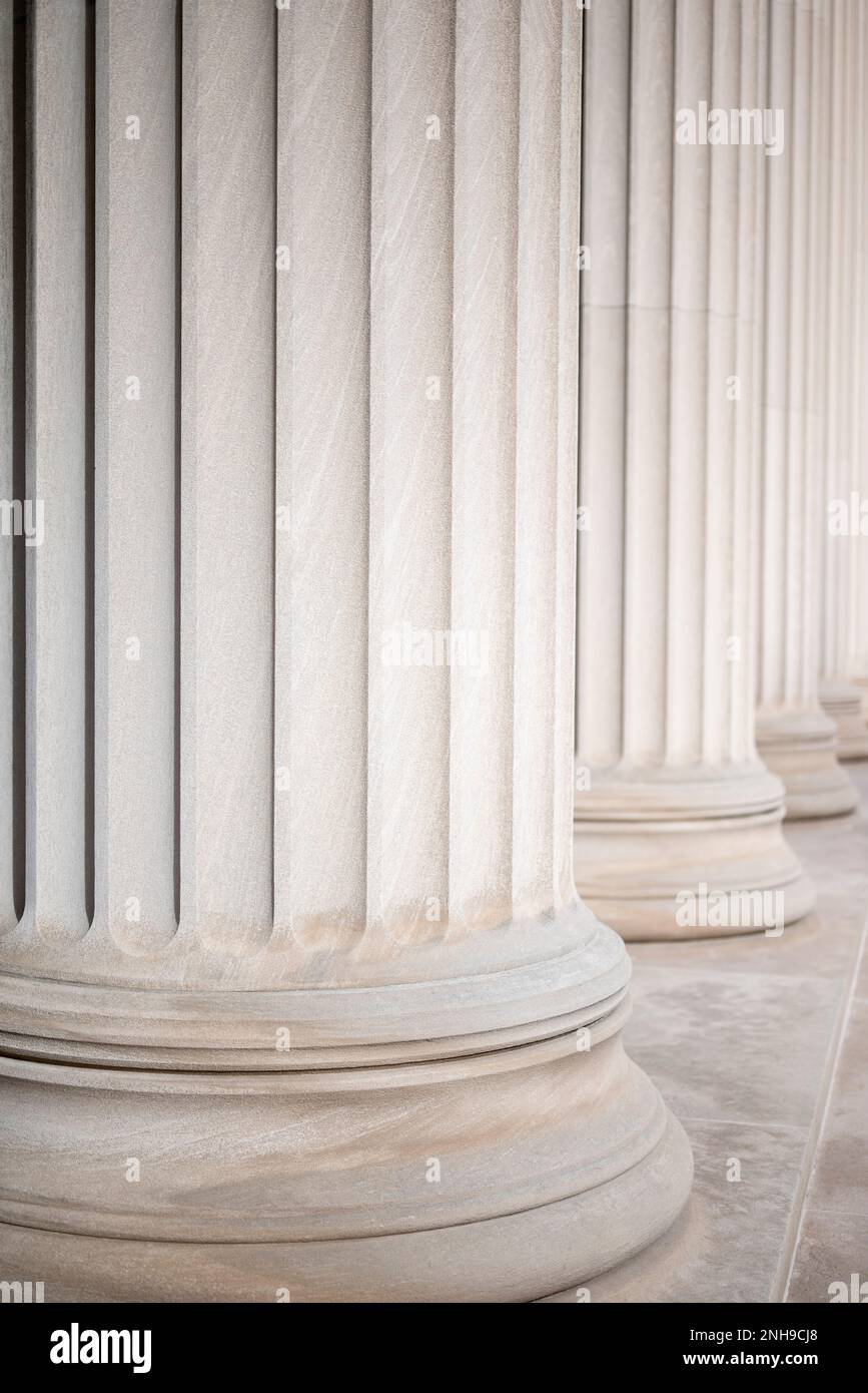 Green style marble columns Stock Photo - Alamy