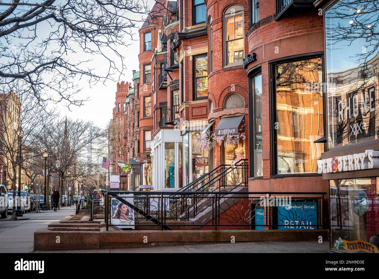 Boston newbury street shopping hi-res stock photography and images - Alamy