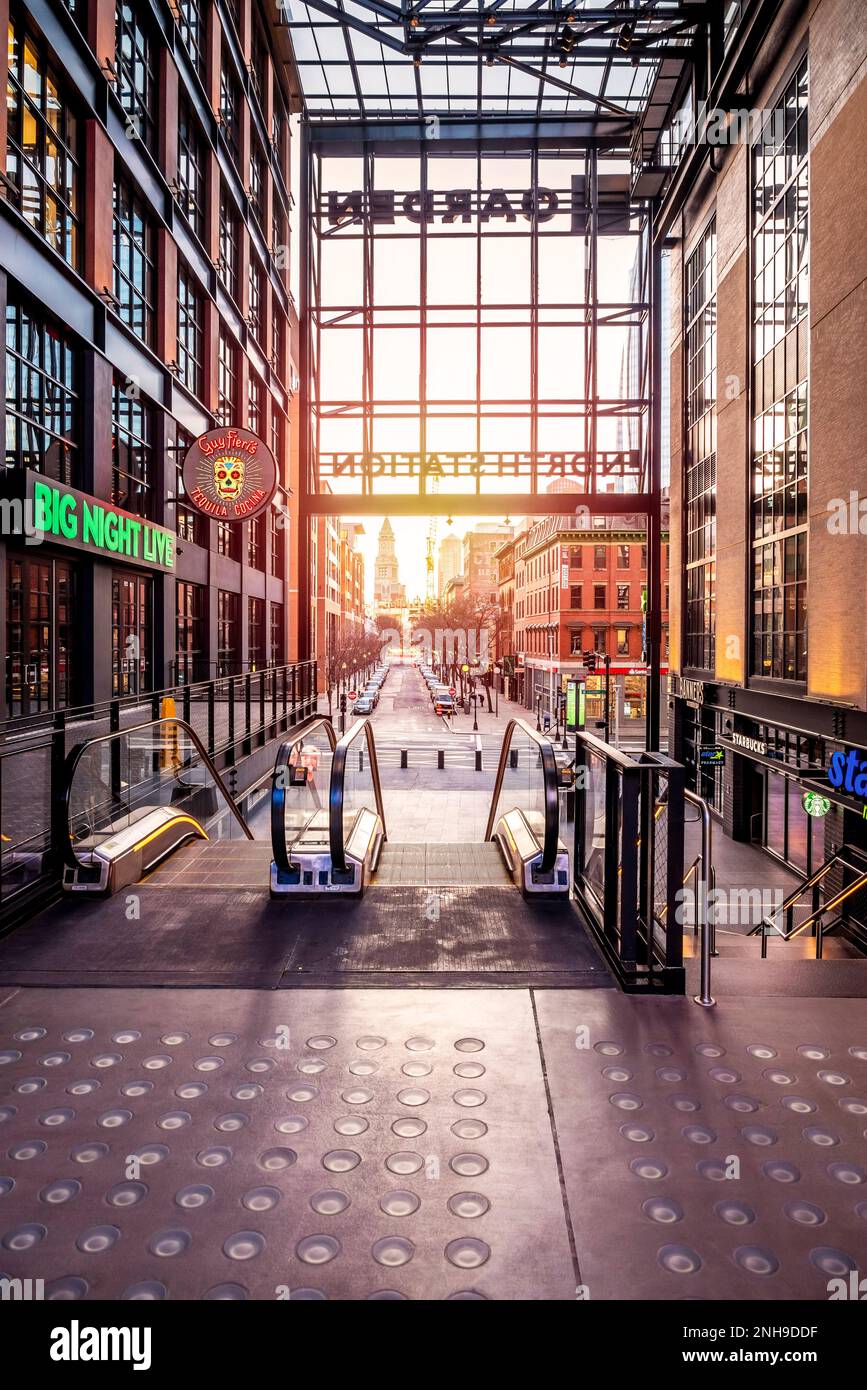 The North Station Train and Bus Station in Boston, Massachusetts, USA ...