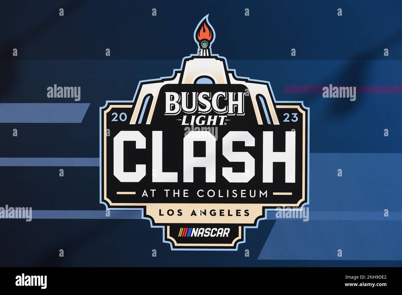 LOS ANGELES, CA - FEBRUARY 04: The race logo during a media press ...