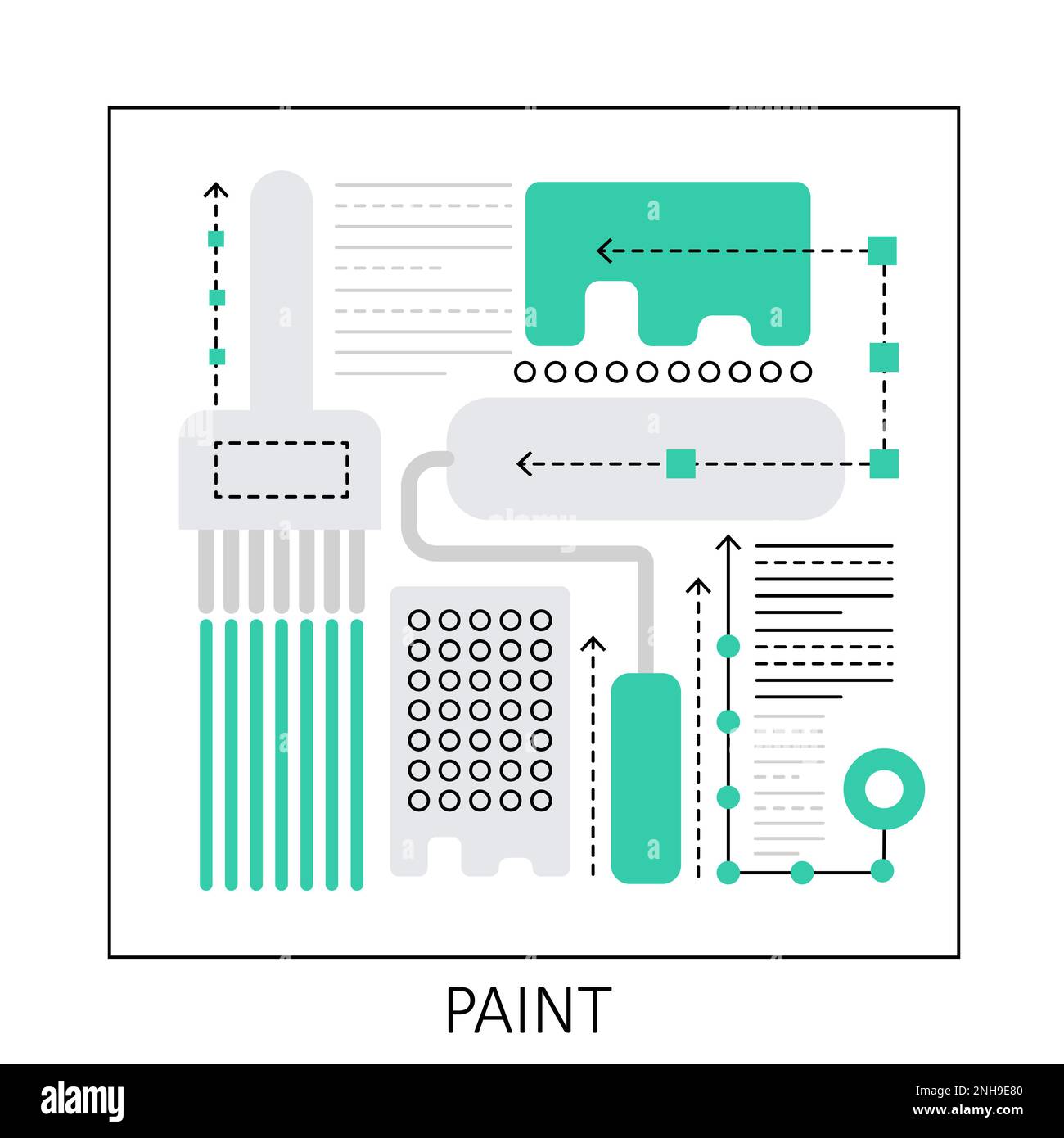 Building construction painting. Drawing architecture, digital painting ...