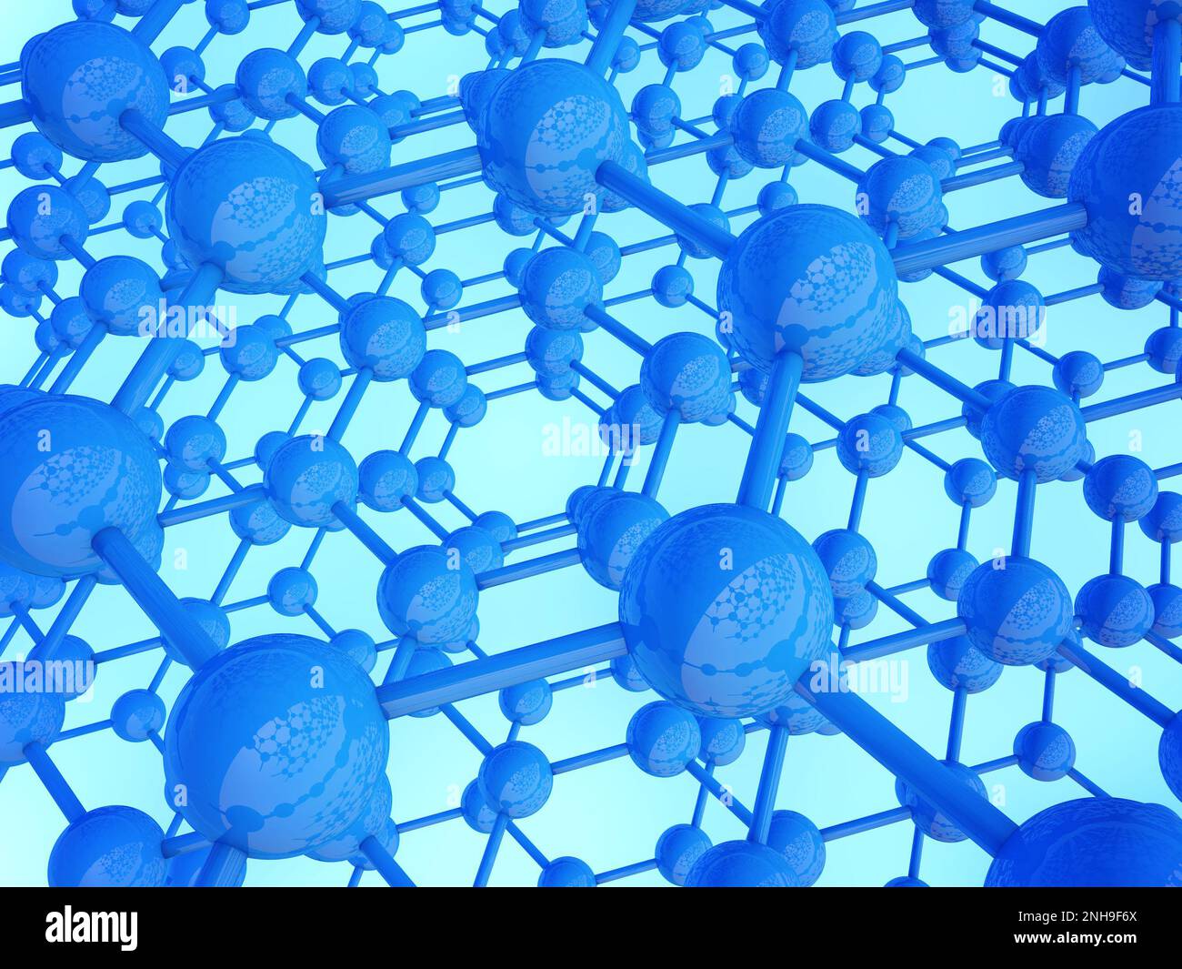 Graphene crystal lattice. 3D visualization Stock Photo - Alamy