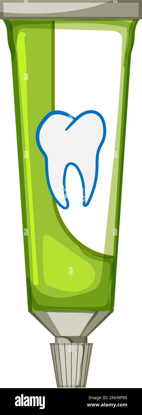 oral toothpaste cartoon vector illustration sign color Stock Vector ...