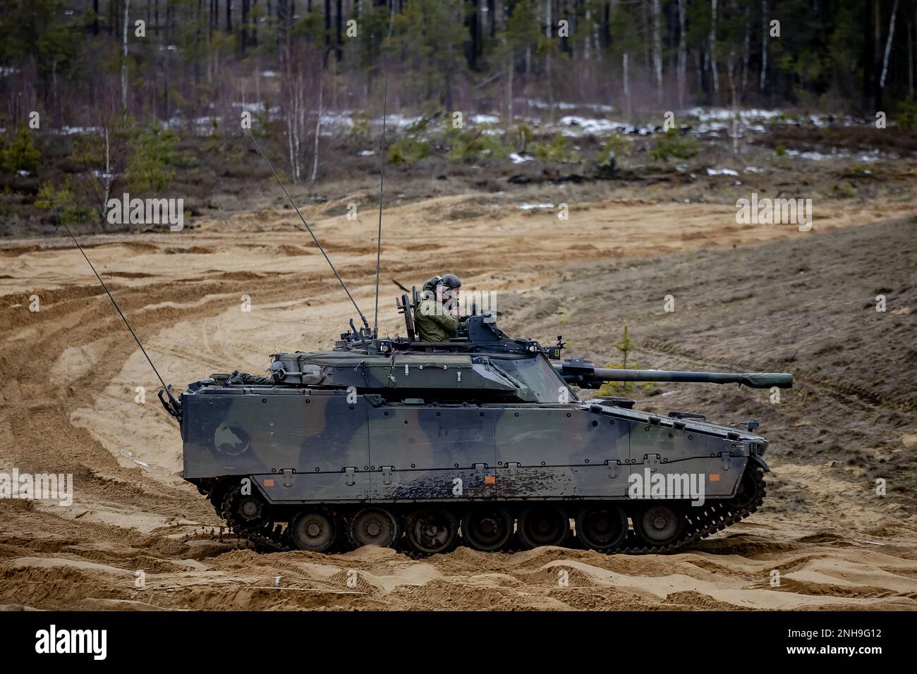 Pabrade, Lithuania. 21st Feb, 2023. PABRADE - Dutch troops during an ...