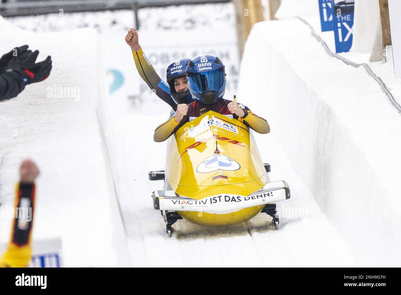 Kim Kalicki and Leonie Fiebig of Germany celebrate during the Women's 2 ...