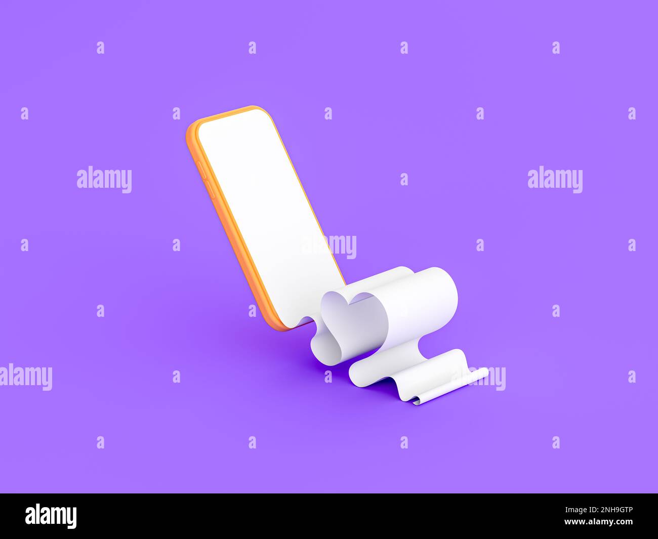 Mobile phone with paper financial bill in front and angle view. Concept ...