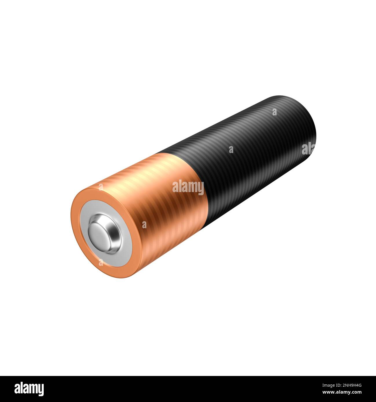 Battery on a white isolated background. 3d render Stock Photo - Alamy