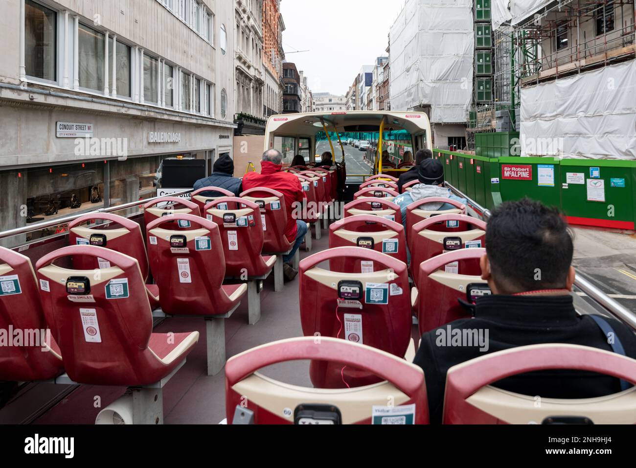 London, UK - February 12, 2023: London Tour on Big Ban Bus. sight ...