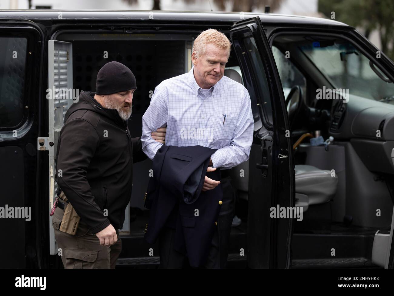 Alex Murdaugh Is Lead Into The Colleton County Courthouse Before His
