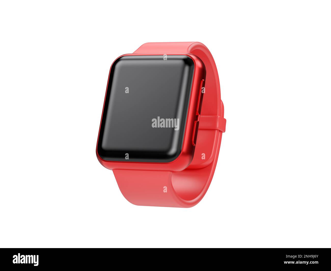 Smart watch close-up on a white background. 3d render Stock Photo - Alamy