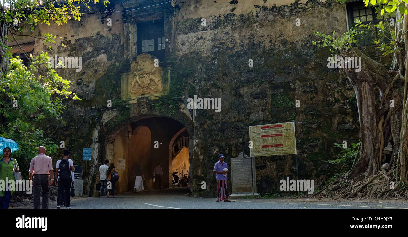 Galle fort back entrance gate on Galle Sri Lanka 29.12.2022 Stock Photo ...