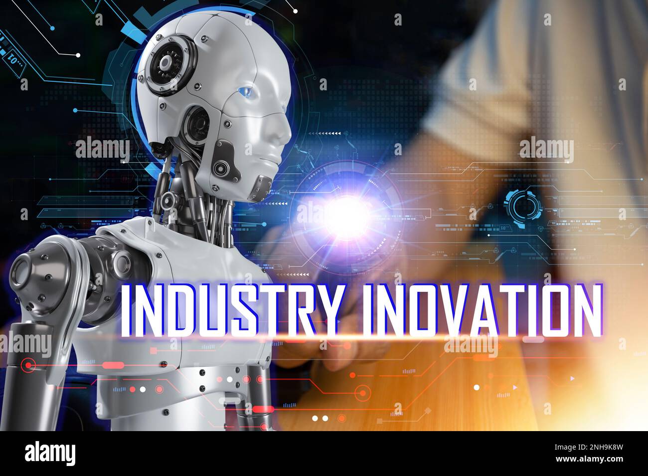 concept, industrial innovation, 5th generation industry Use artificial ...