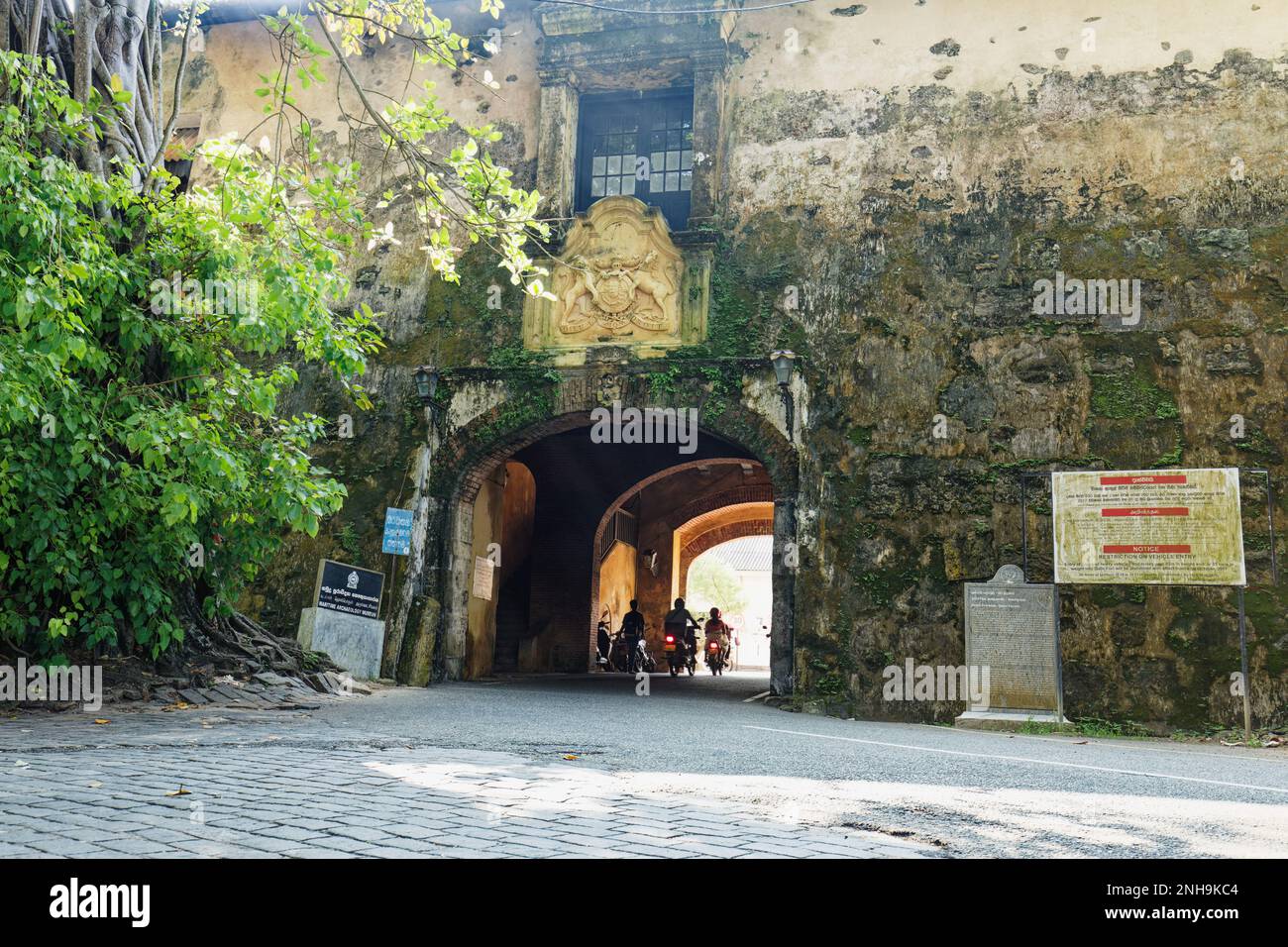 Distance look of Dutch Galle fort back entrance gate on Galle Sri Lanka ...