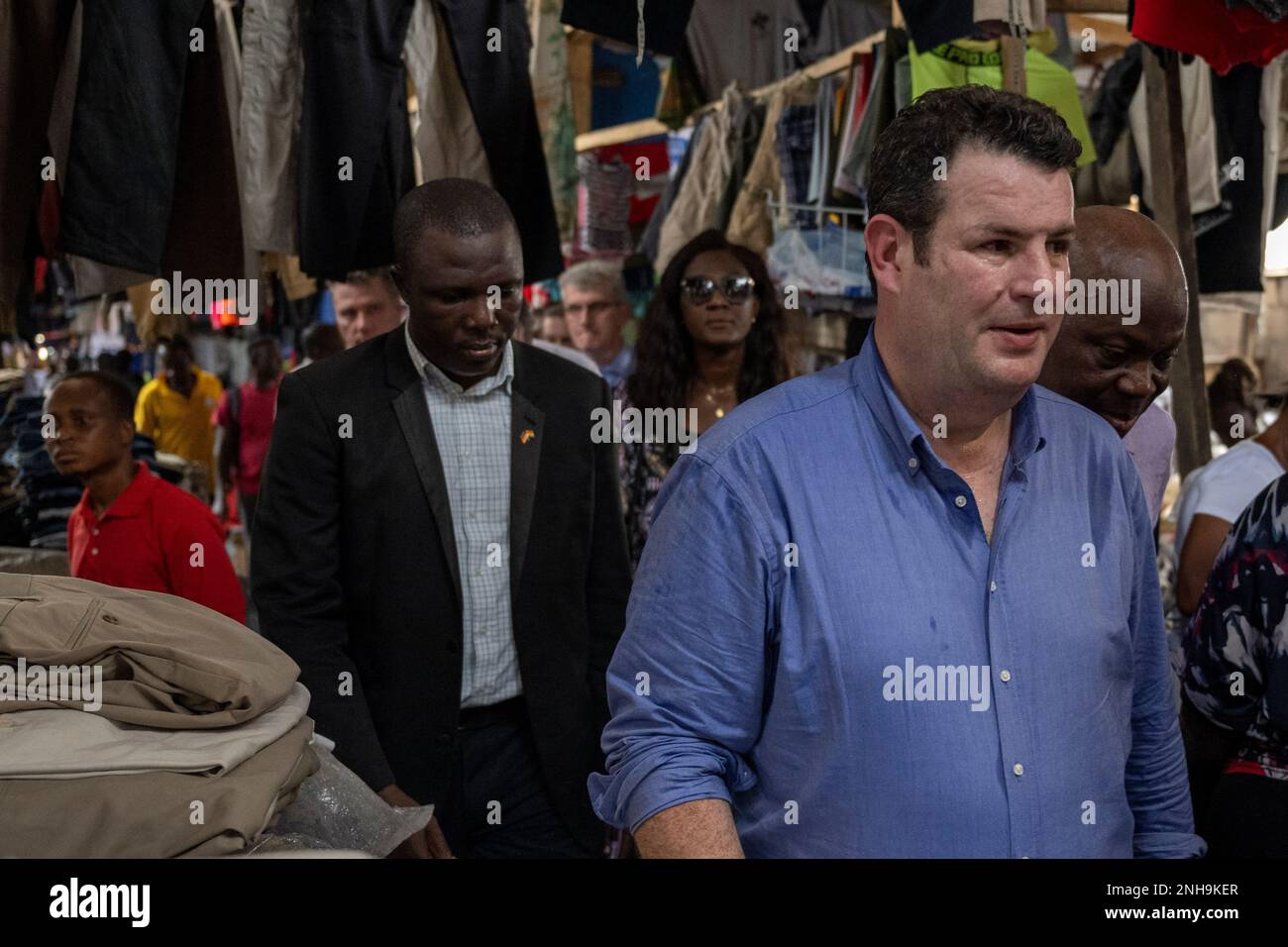 Accra, Ghana. 21st Feb, 2023. Hubertus Heil (SPD), Federal Minister of ...