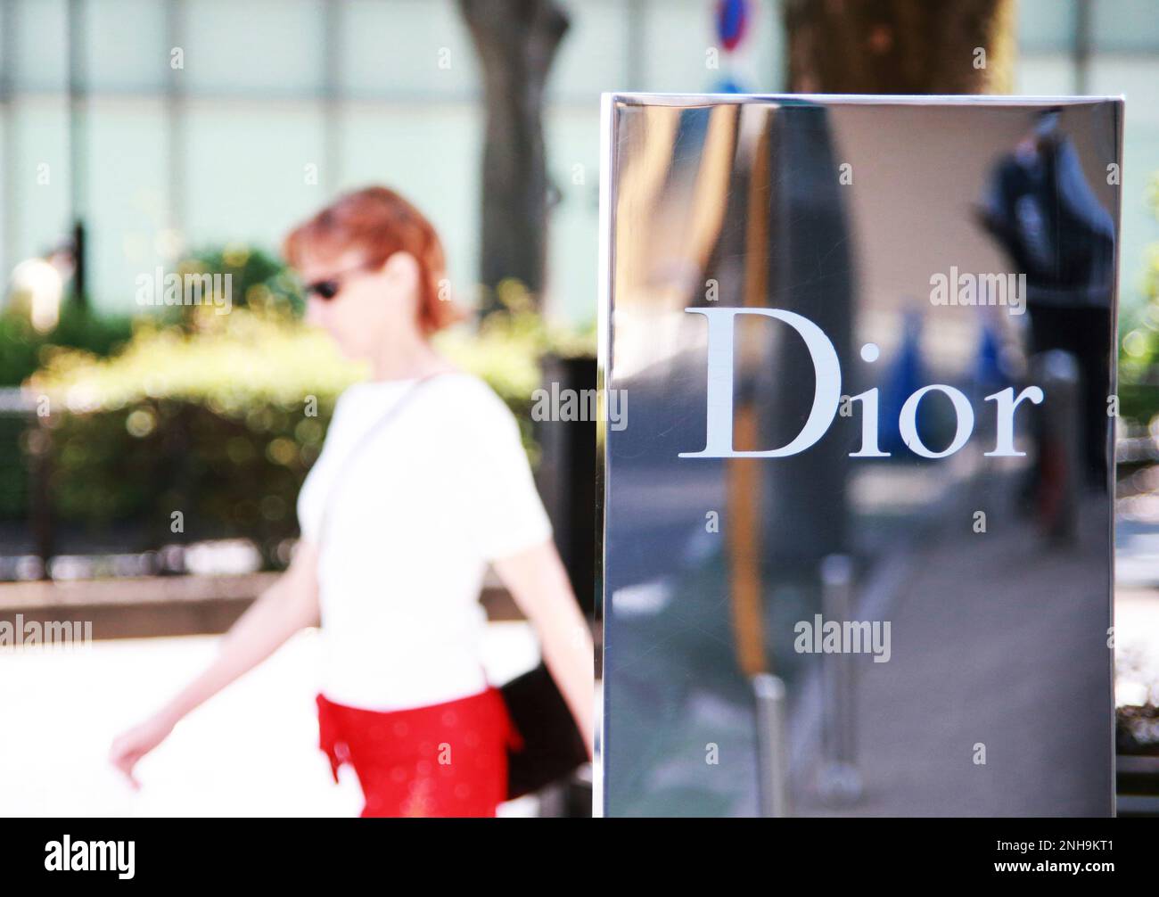 The logo of Christian Dior is seen in Shibuya Ward, Tokyo on May 29 ...
