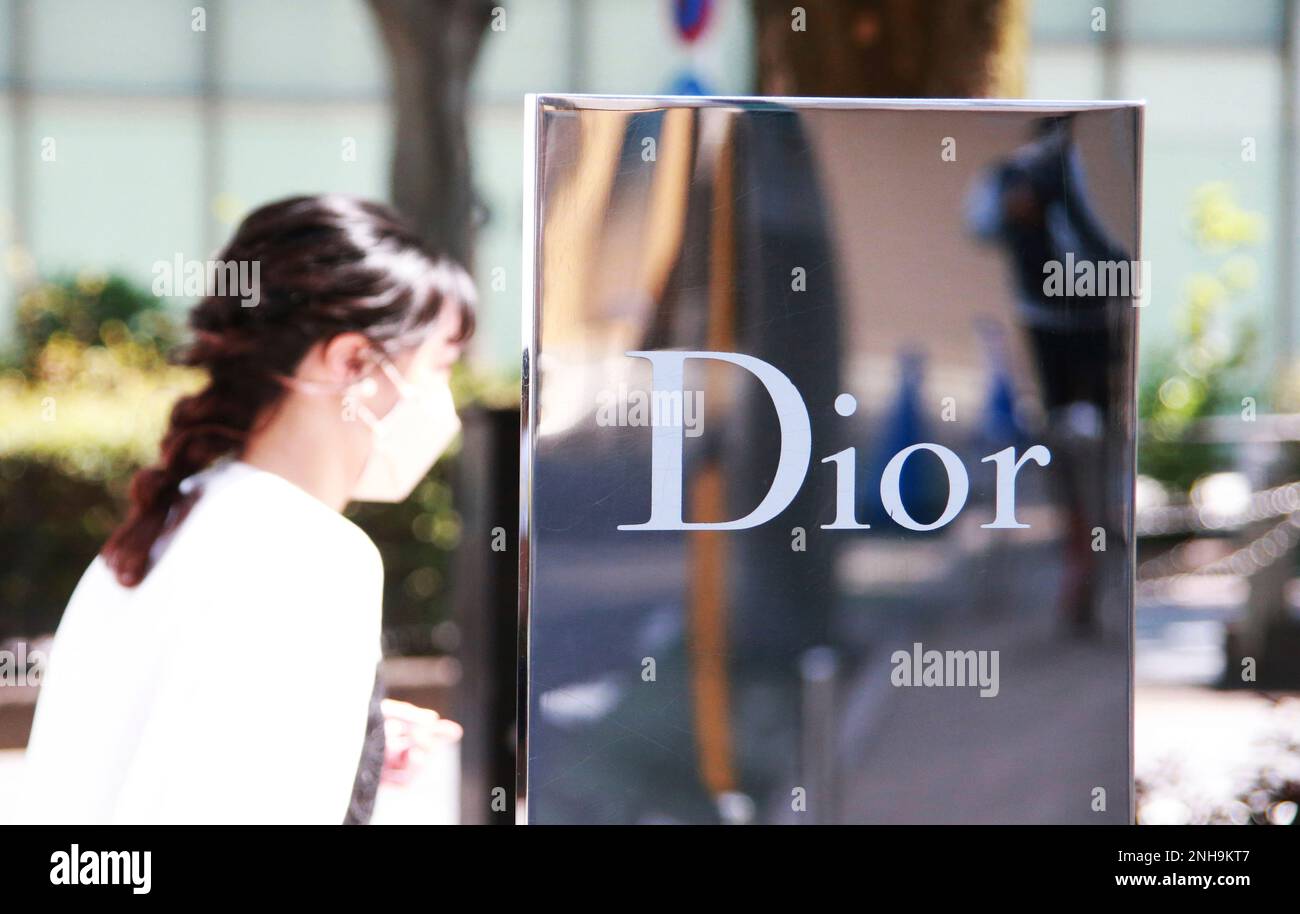 The logo of Christian Dior is seen in Shibuya Ward, Tokyo on May 29 ...
