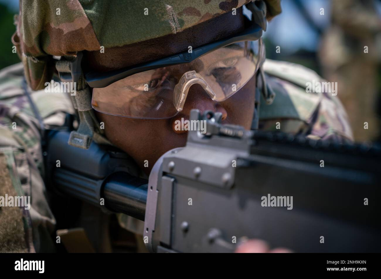 A U.S. Army National Guard Soldier assigned to the 340th Military ...