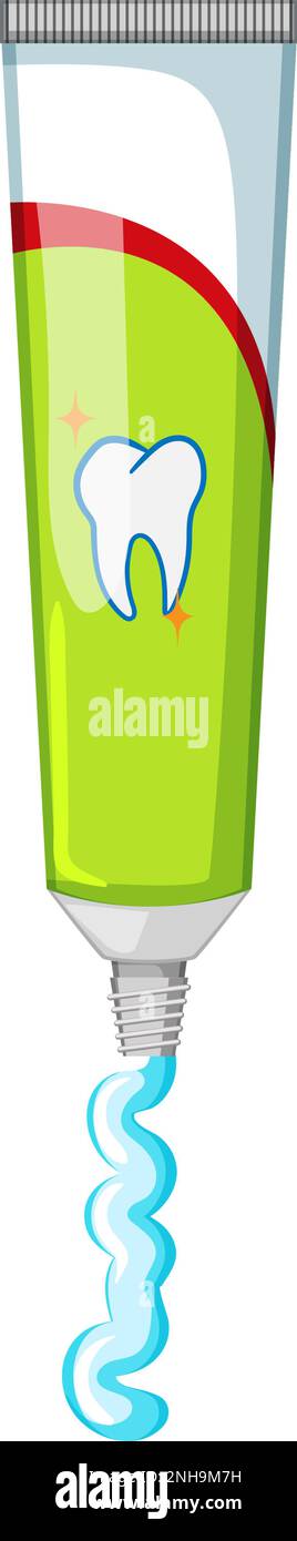 dental toothpaste cartoon vector illustration sign color Stock Vector ...