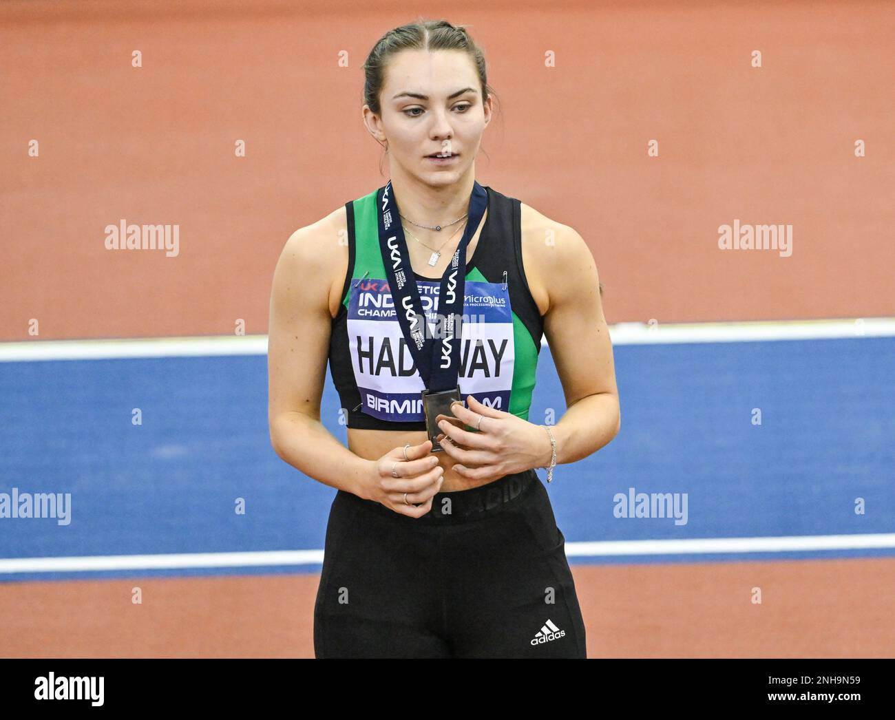 Birmingham, UK, 19 February 2023. Lucy HADAWAY of City of York AC ...