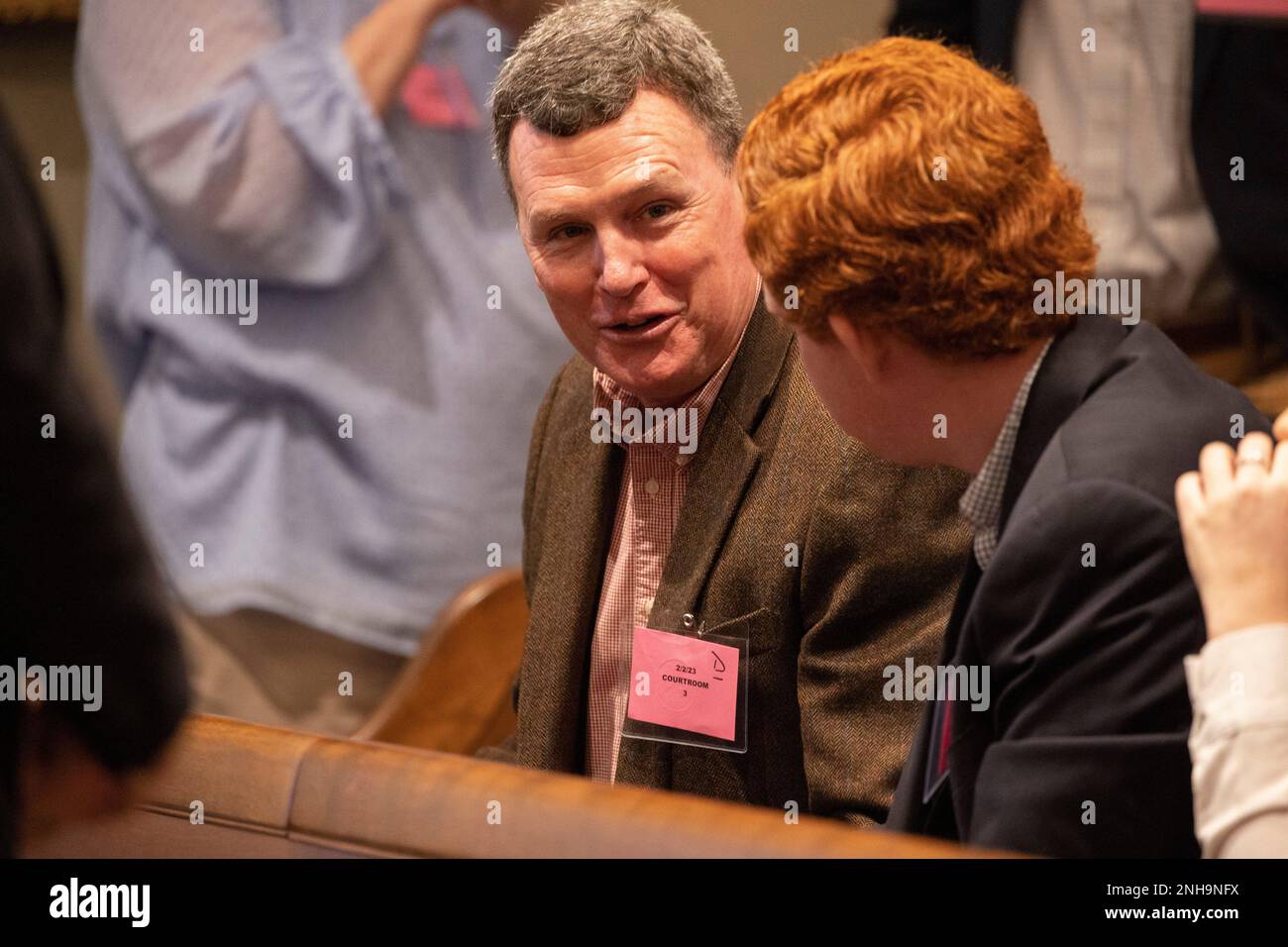 Randy Murdaugh talks with his nephew Buster Murdaugh during the double ...