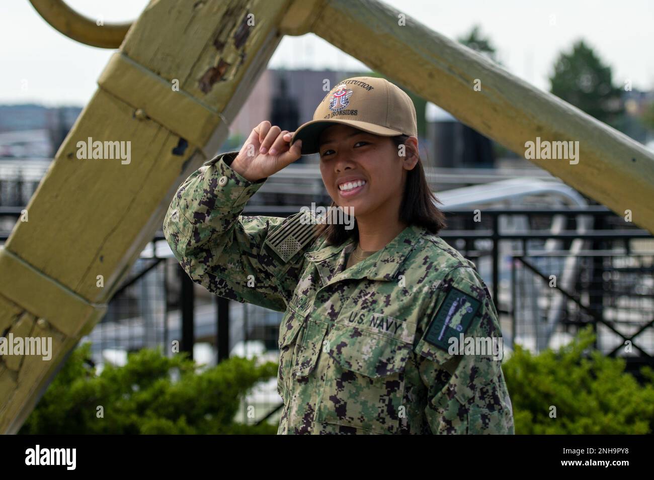 Boston (July 28, 2022) U.S. Navy Seaman Martienne Cabatingan earned her ...