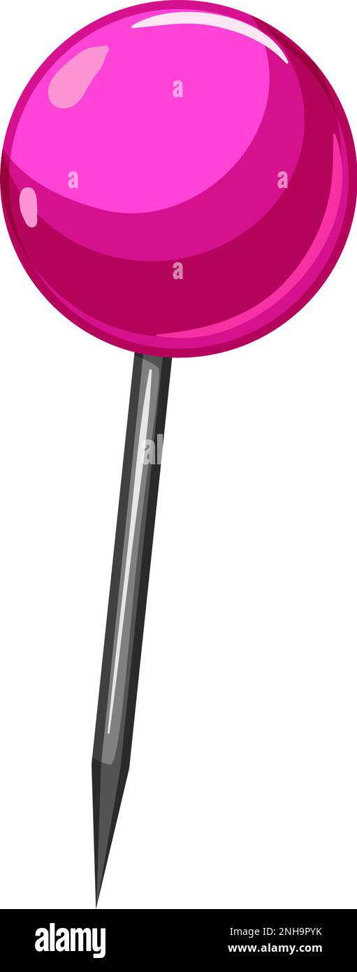 attach push pin cartoon vector illustration sign Stock Vector Image ...